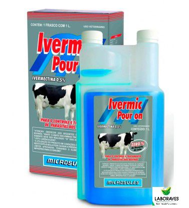 Ivermic Pour On 1 Litro 0 5 Ivermectina Descarte Zero Laboraves