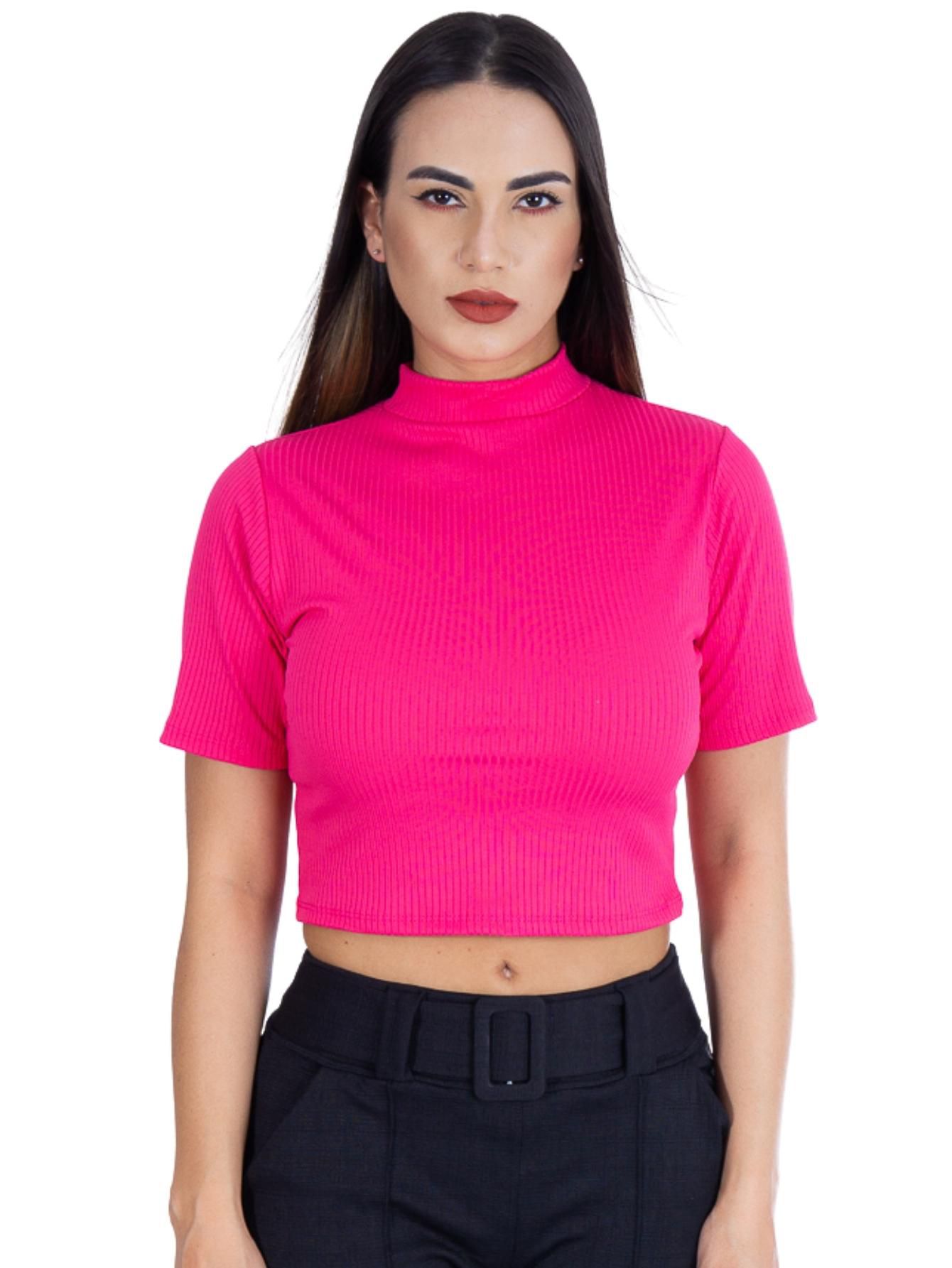 Cropped Gola Canelado Pink | Moda LLevo | Moda Fitness