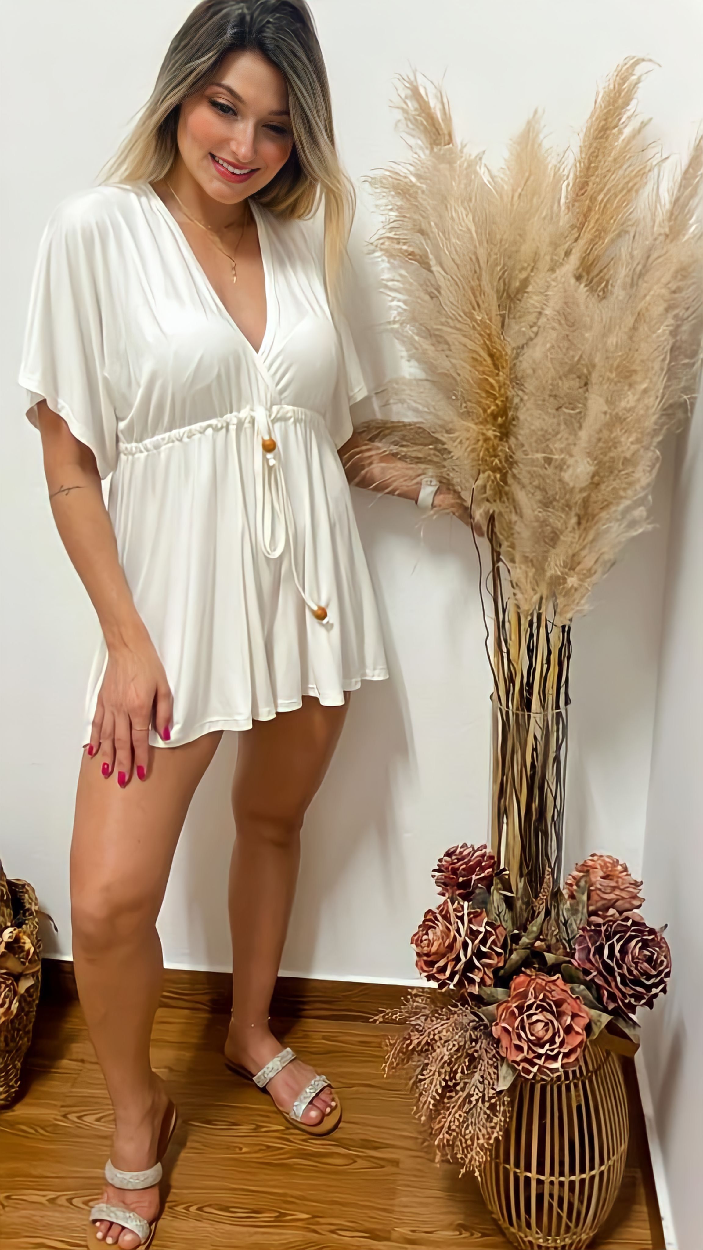 Macaquinho Evy Off White | Beaberry | Loja Oficial