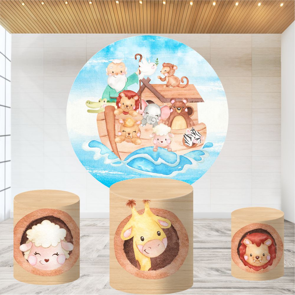 Painel Redondo e Capas Arca de Noé | Genial Mix