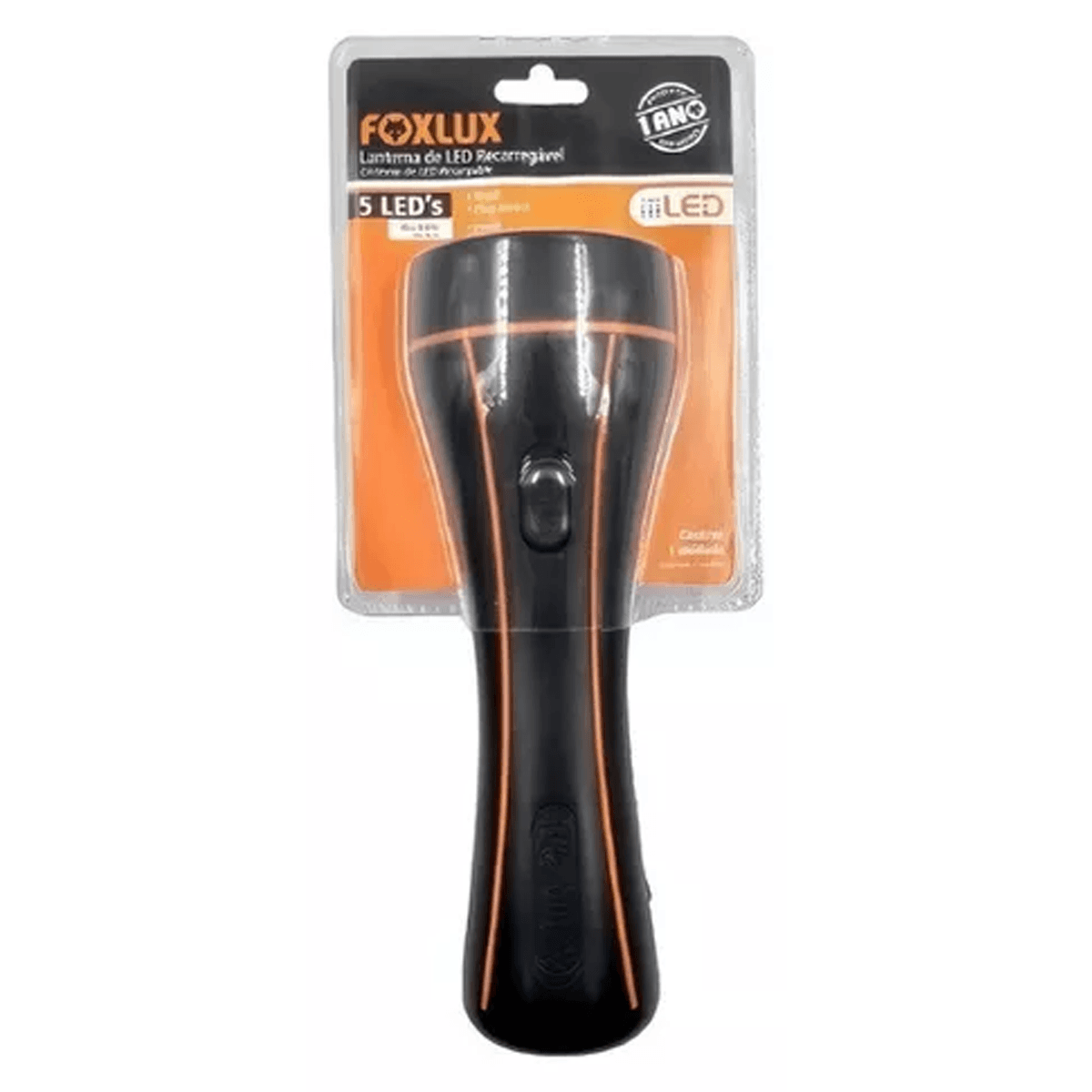 Lanterna Recarrefavel Foxlux 5 Led - Loja Gomes