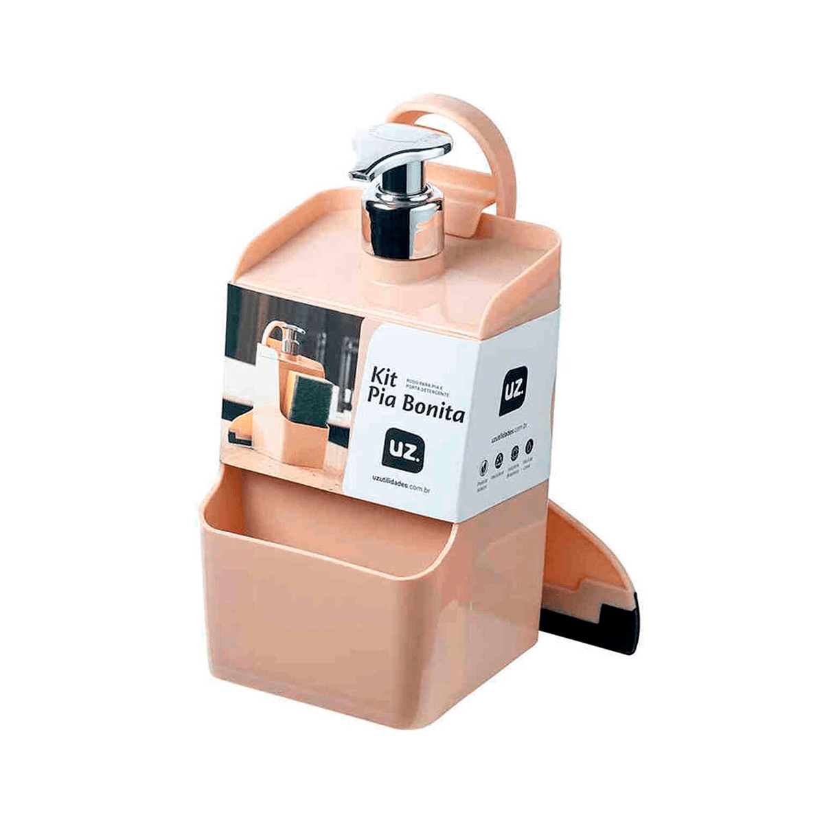 Kit Dispenser UZ Slim PP + Rodo Cappuccino UZ1934-CAP - Loja Gomes