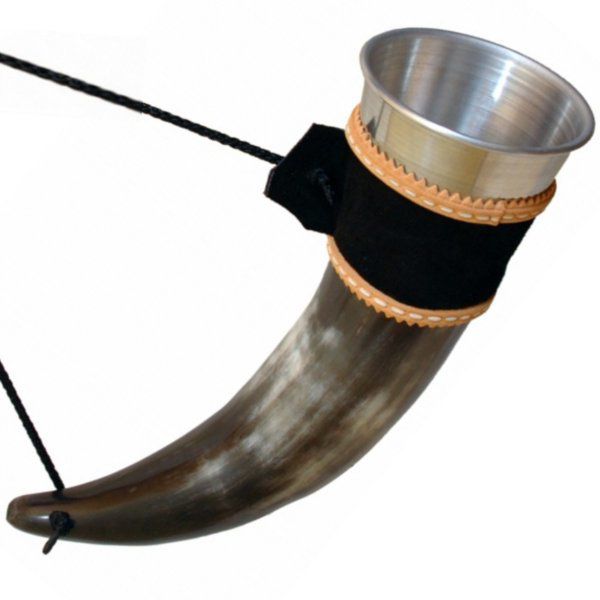 Guampa para Bebidas com Copo de Alumínio | Atacado Selaria Pinheiro