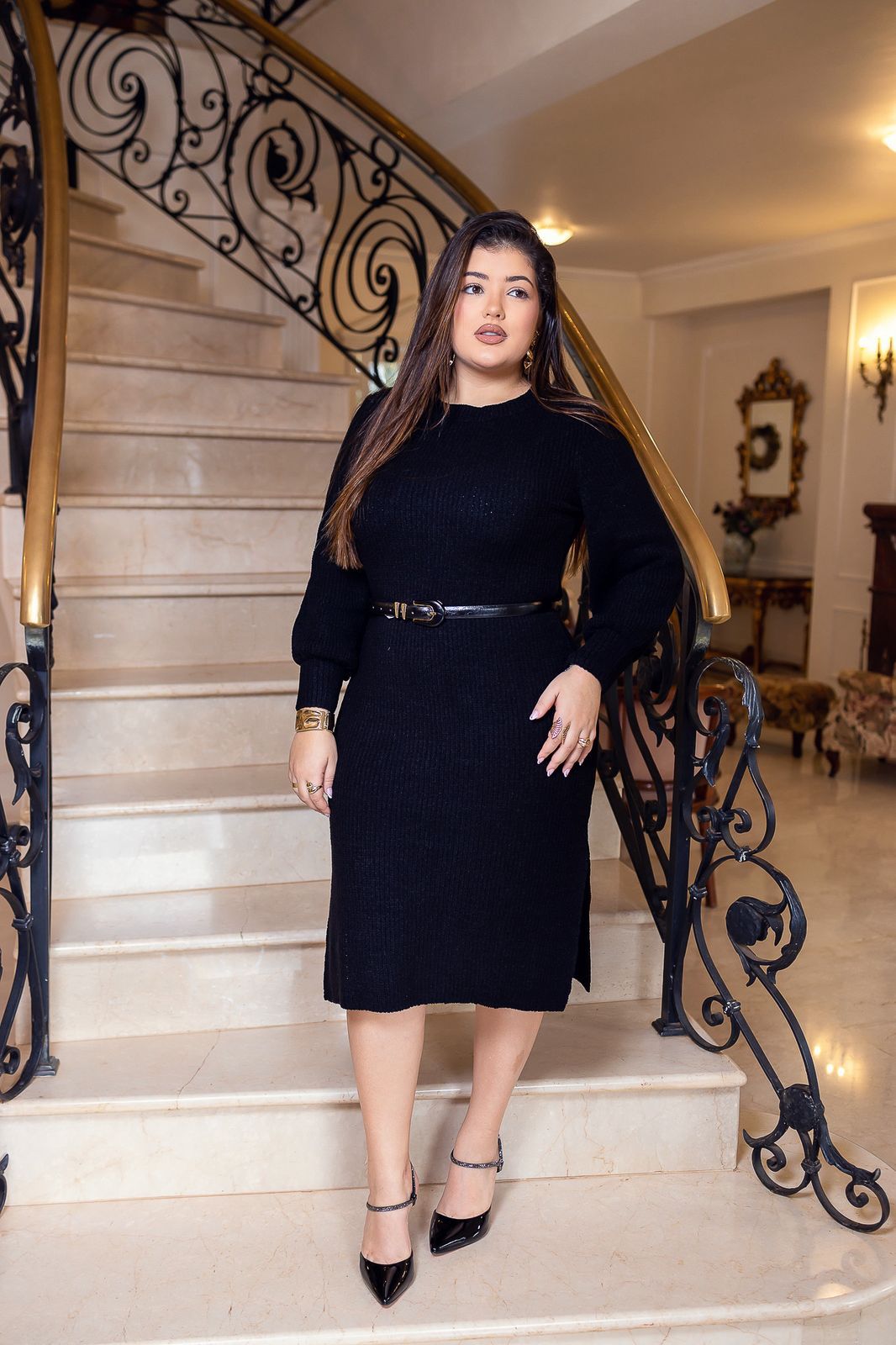 Vestido Tricô Preto | LUCIOLA MAGNO