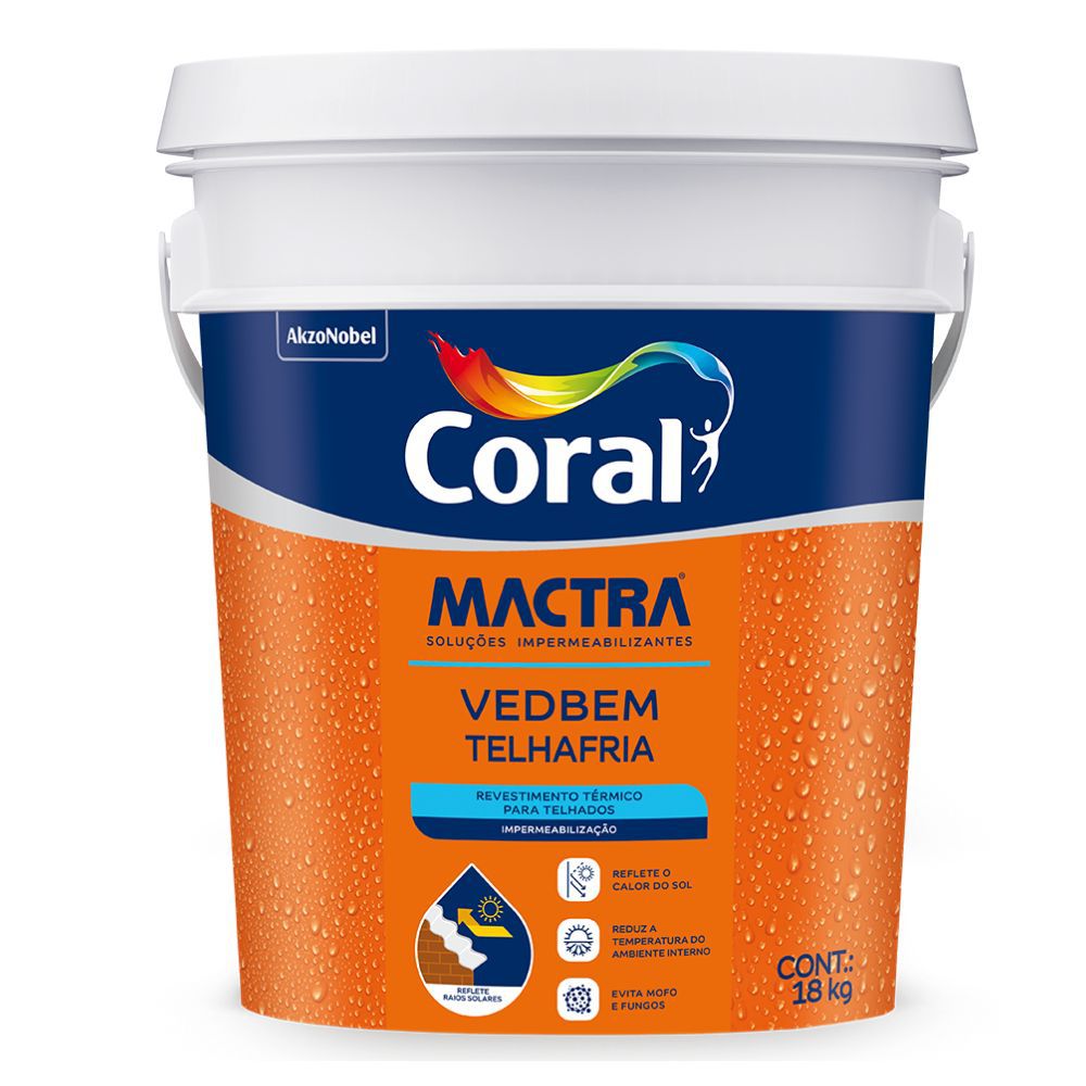 Tinta Térmica Isolante e Impermeável para Telha Mactra 18Kg | Luidar Tintas