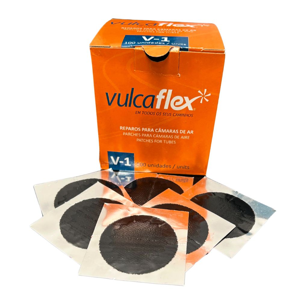 Remendo Redondo a Frio V-01 Caixa com 100 Unidades Vulcaflex | Mabore