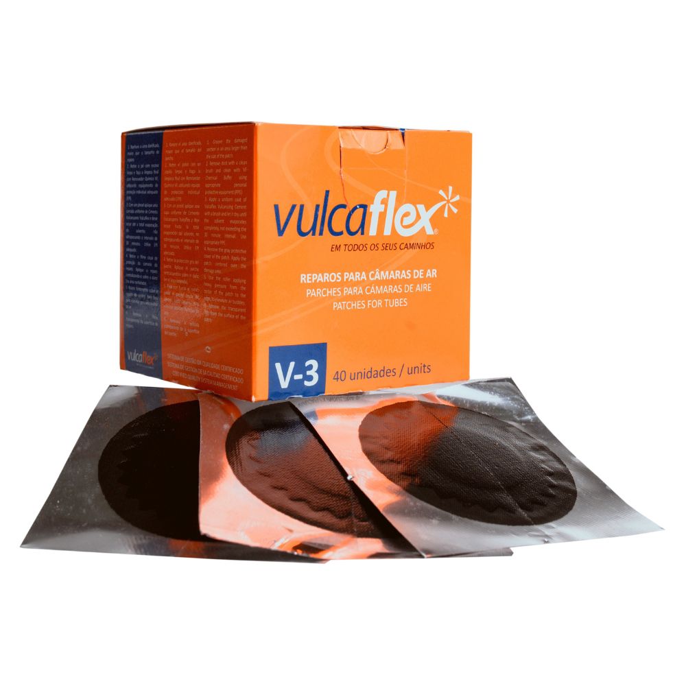 Remendo Redondo a Frio V-03 com 40 Unidades Vulcaflex | Mabore