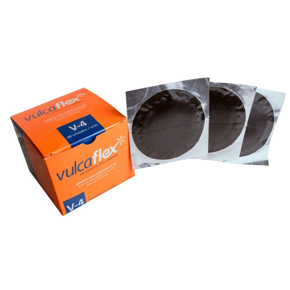 Remendo Redondo a Frio V-04 com 40 Unidades Vulcaflex | Mabore