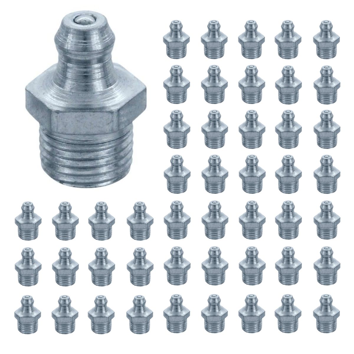 Kit Graxeira Aço Zincado Reta 5/16 Pol com 100 Peças FNT-1034 Fiontar | Mabore
