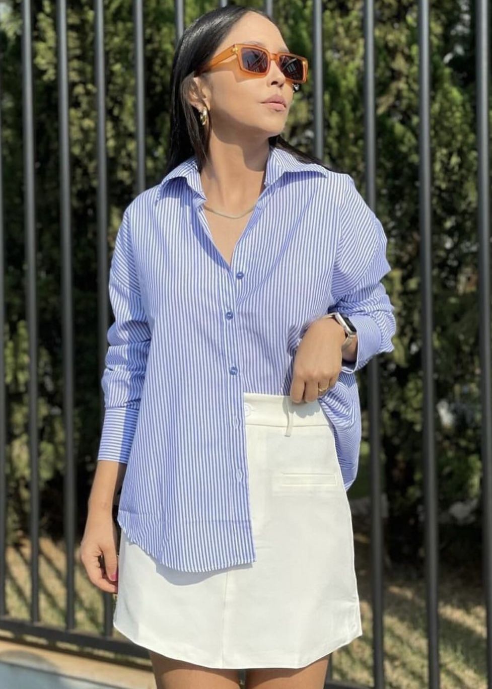 Camisa Over Listrada | MADONNA BASIC