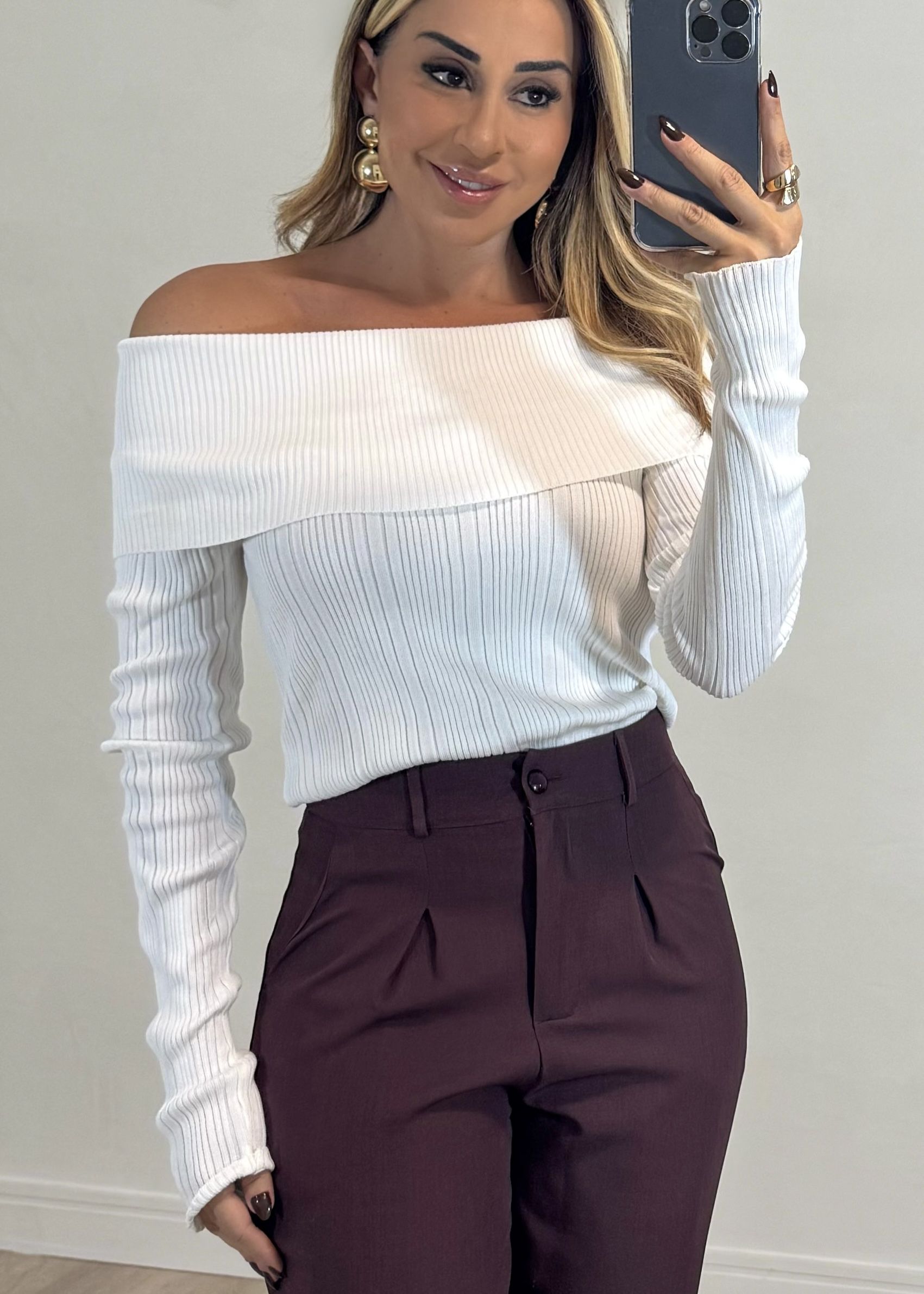 Blusa Tricot Ombro A Ombro | MADONNA BASIC