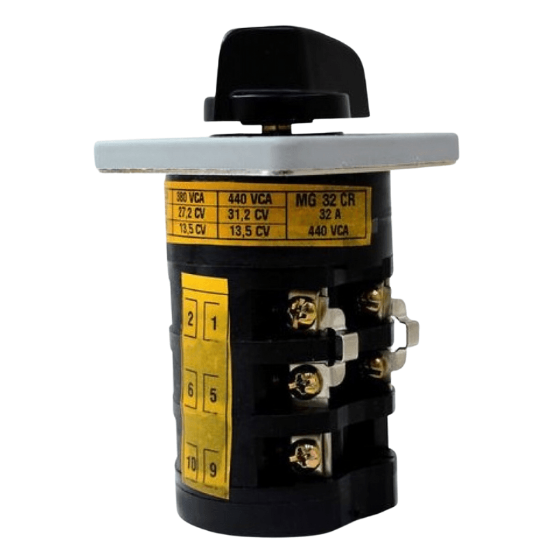 Chave Reversora Trifásica 32A com Zero no Centro Margirius | Comercial ...