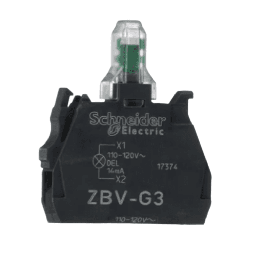 BLOCO LUMINOSO LED VERDE ZBVG3 110V SCHNEIDER | Comercial Salla