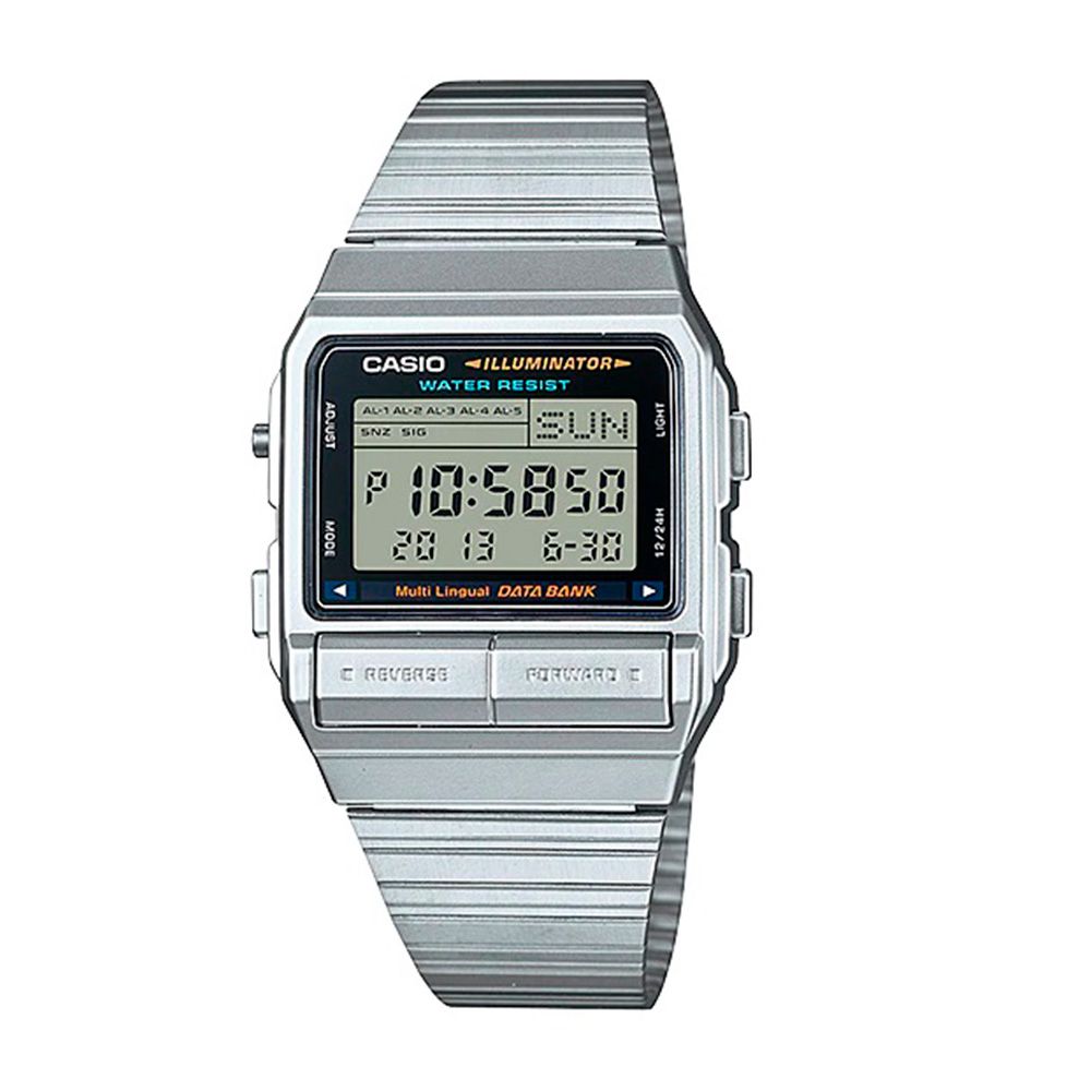 Relógio Casio Data Bank Digital Quadrado DB-380-1DF