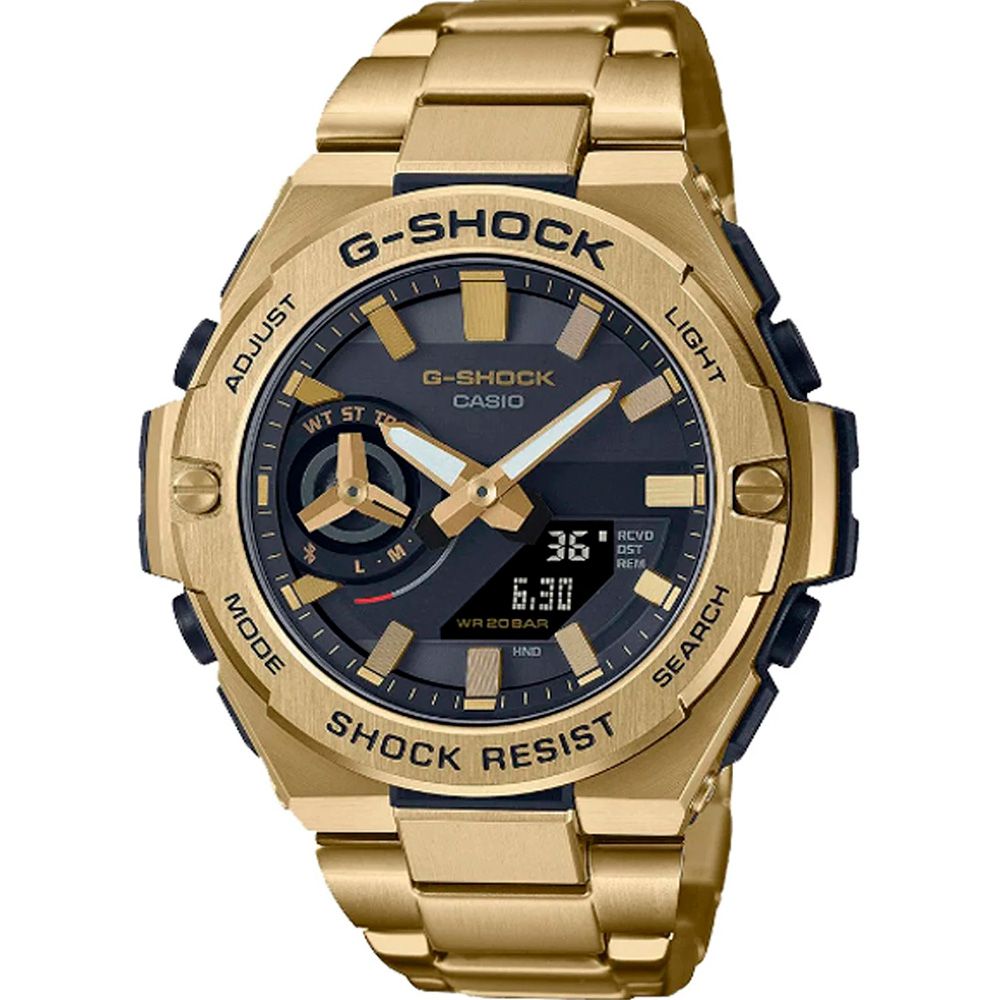 Relógio G-Shock Aço Dourado Com Mostrador Preto