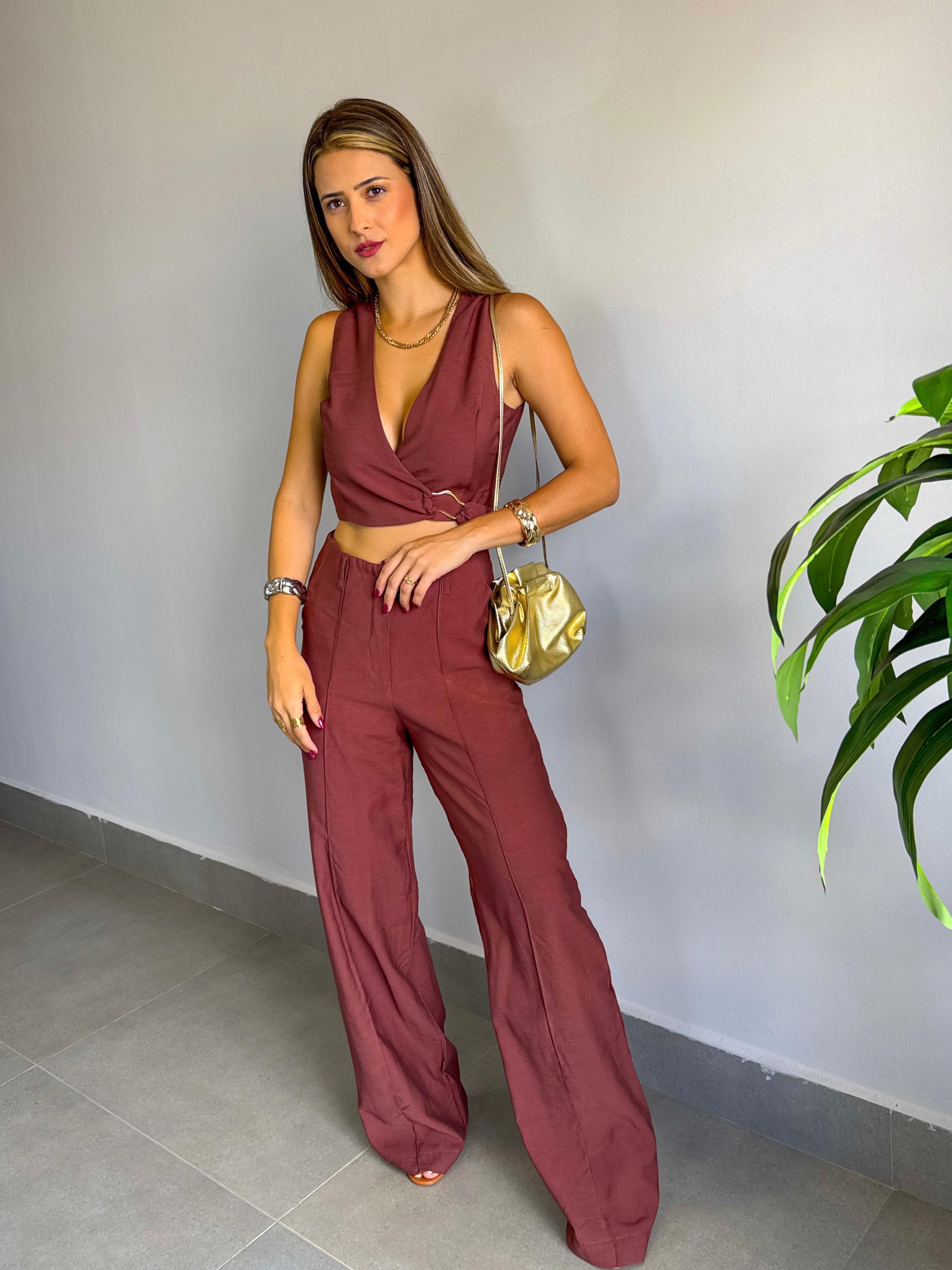 CONJUNTO SOFIA MARROM | MMUNIZ