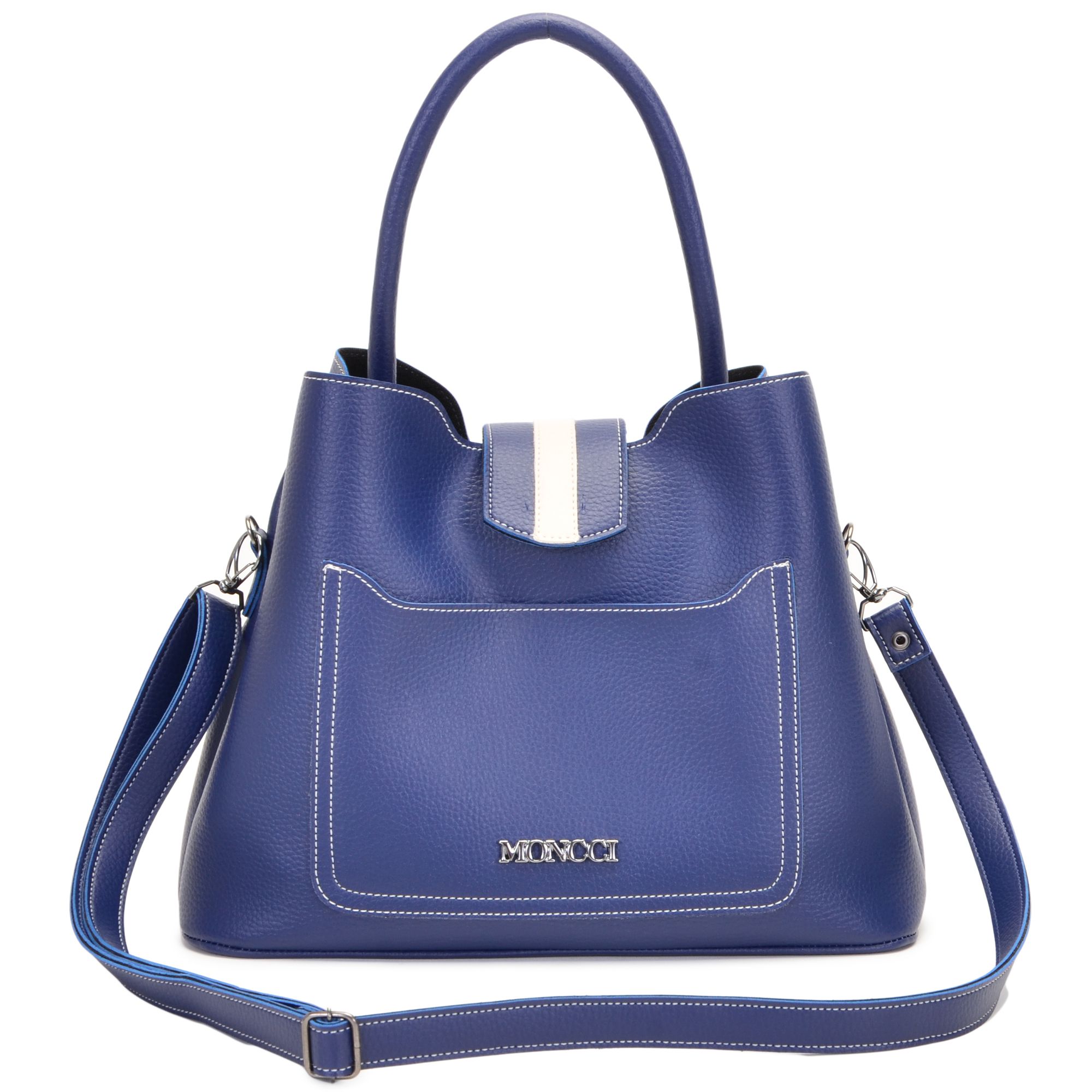 Bolsa Lisboa - Azul com Branco | MONCCI