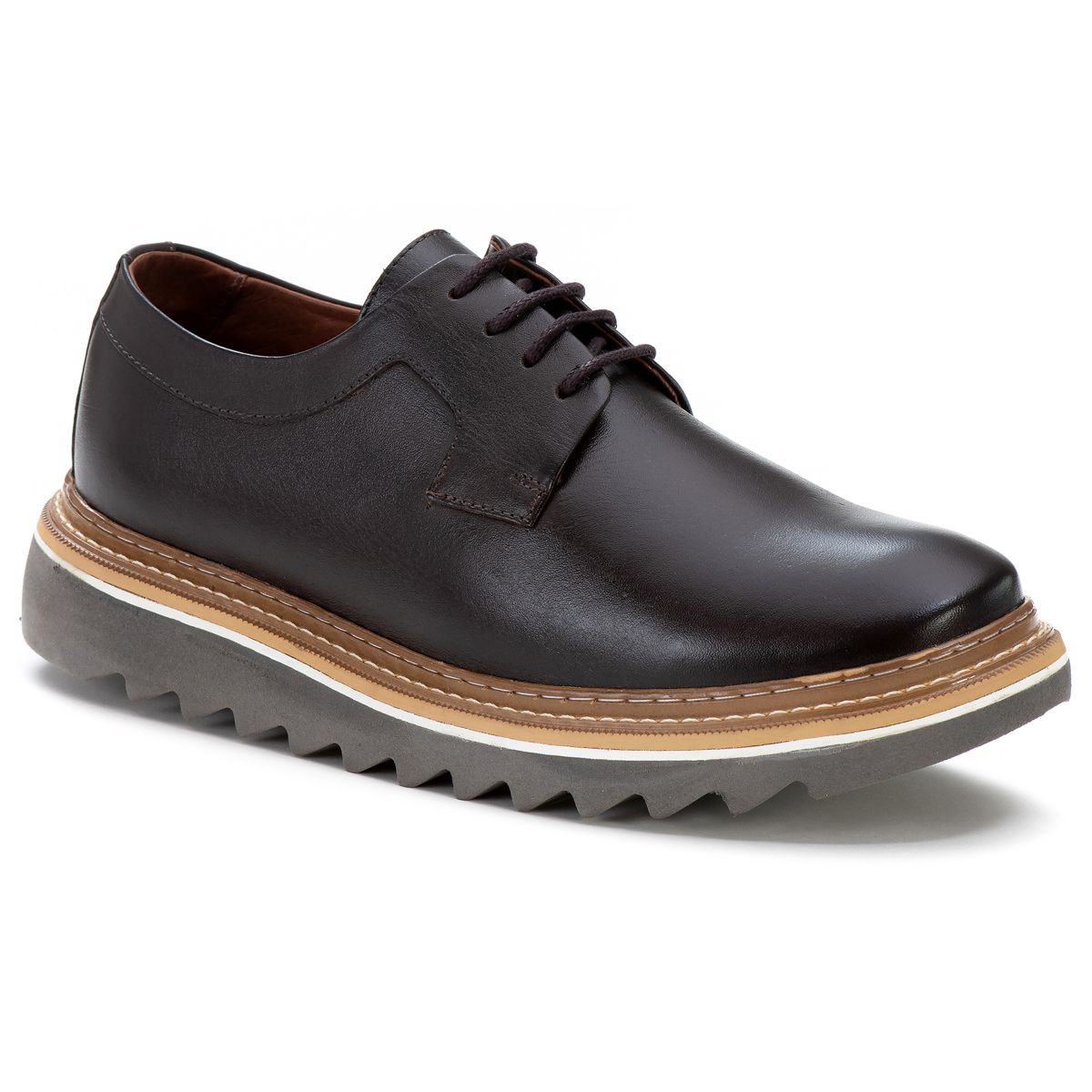 Sapato Masculino Derby Tratorado Couro Roma Premium Liso | Private Label
