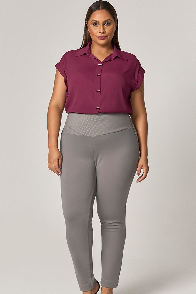 Calça Pesponto Cós - MySize Mirror | Elegância e Conforto | MYSIZE