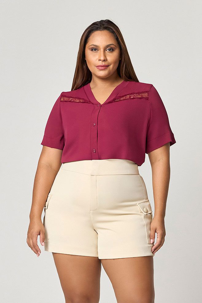 Camisa Renda Busto MySize - Reflect Inverno 25 | MYSIZE