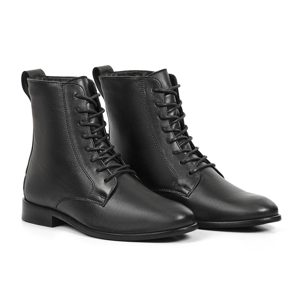 Bota Masculina de Inverno, Clássica, Couro de Carneiro - com Lã ...