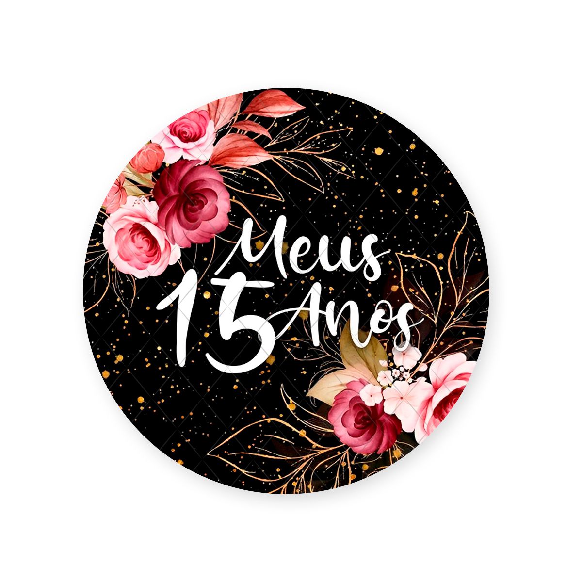 Capa Painel Redondo Sublimados Tema Aniversario 26 | Painel Festivo