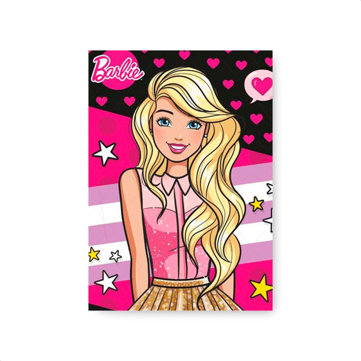 Capa Painel Retangular Sublimado Tema Barbie 592 | Painel Festivo