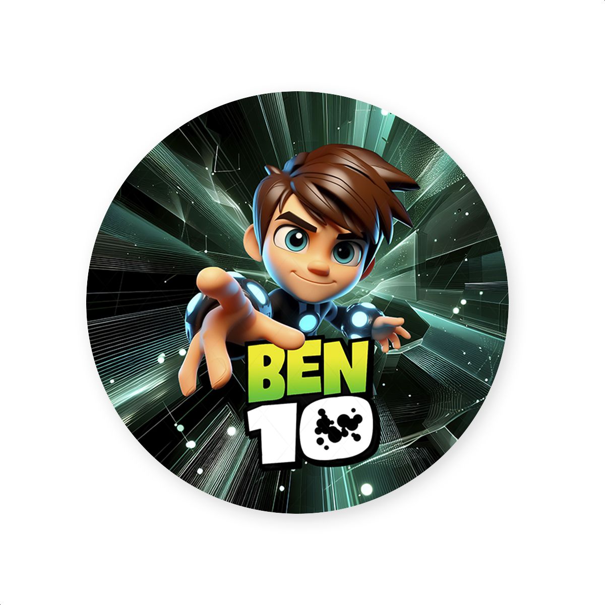 Capa Painel Redondo Sublimados Tema Ben 10 5099 | Painel Festivo