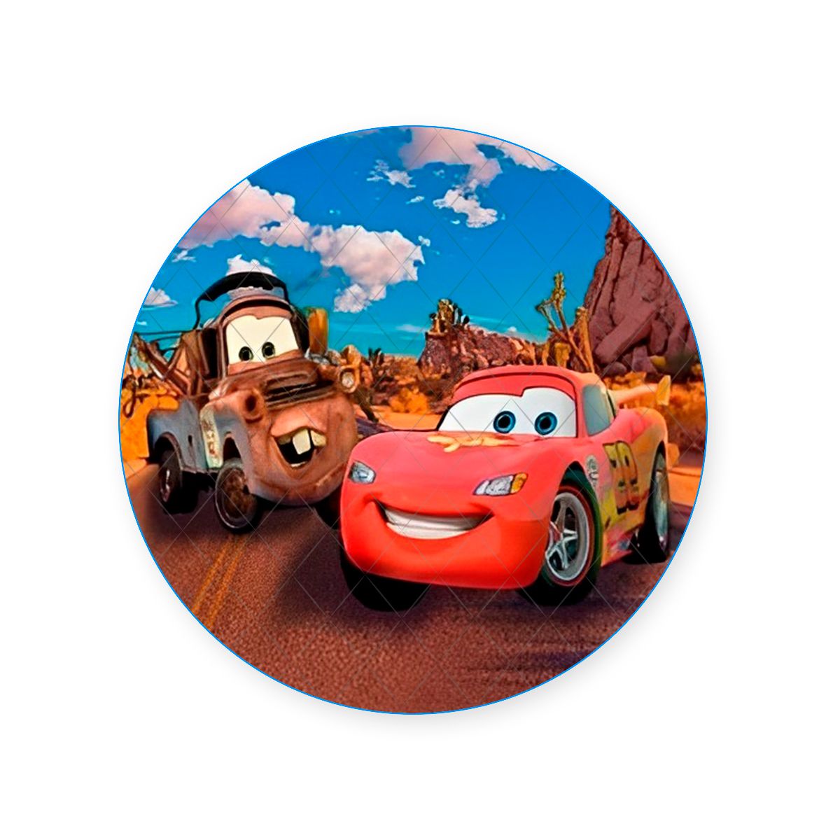 Capa Painel Redondo Sublimados Tema Carros 248 | Painel Festivo