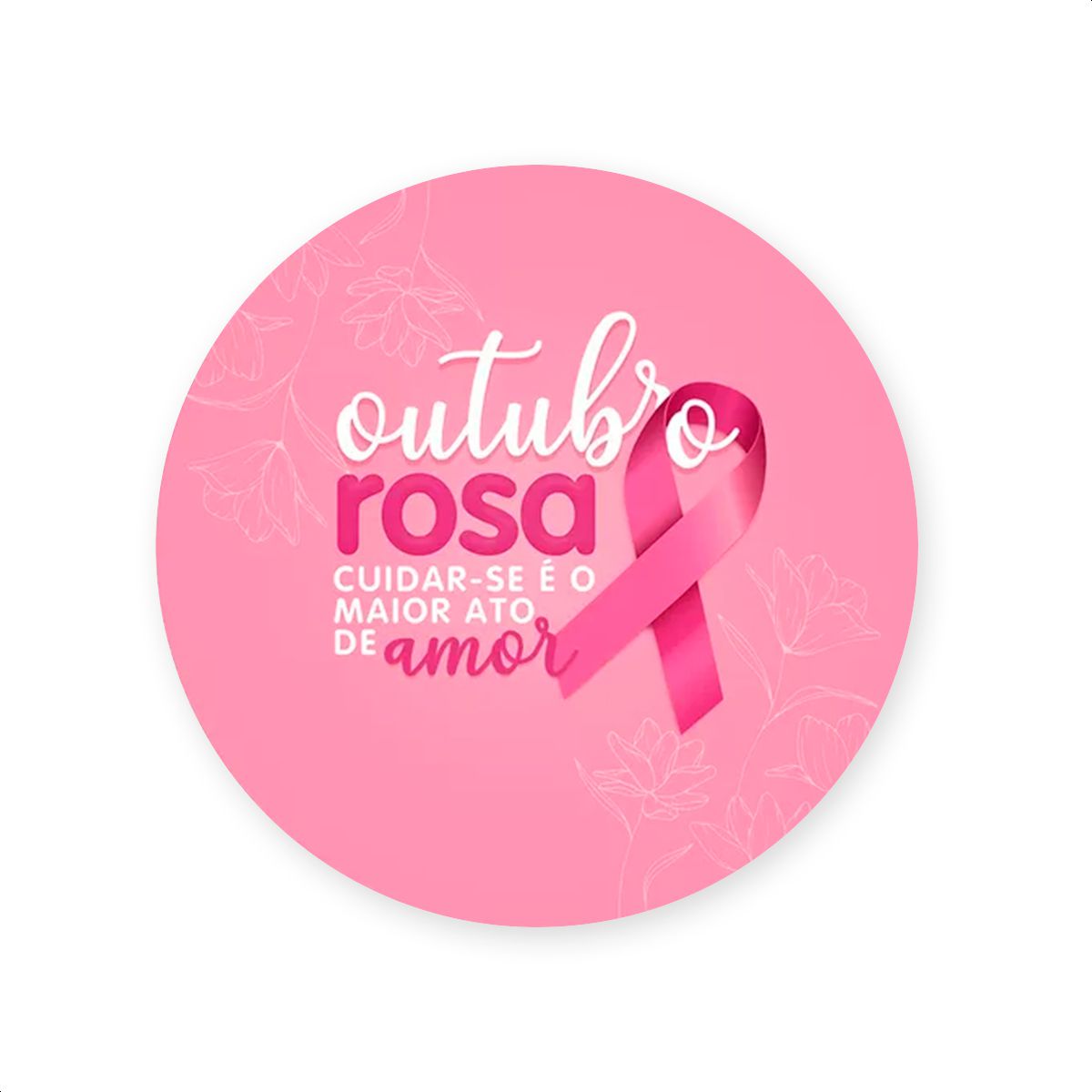 Capa Painel Redondo Sublimados Tema Outubro Rosa/Prevenção 1904 ...