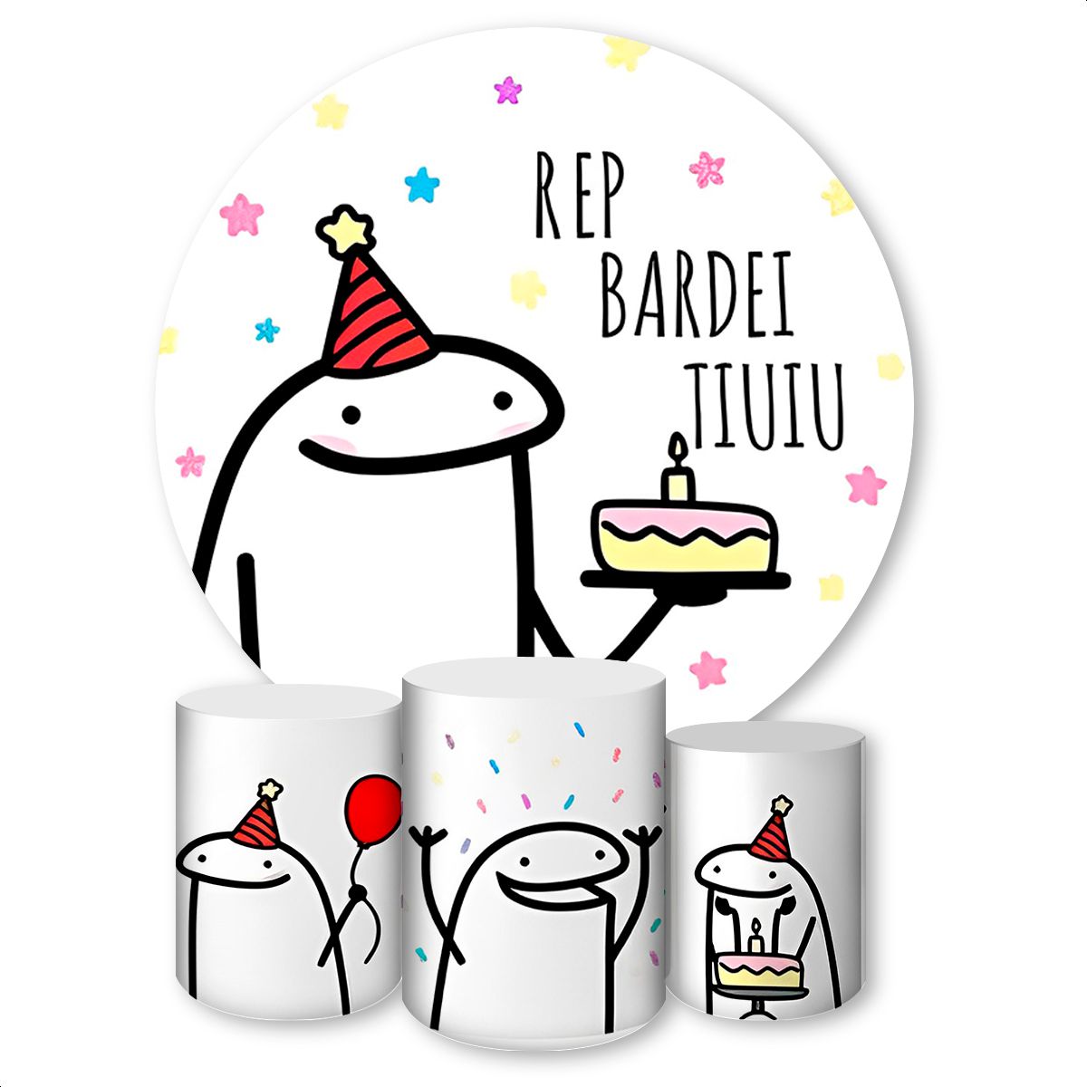 Capa Painel + Trio Capas Cilindros Sublimados Tema Flork 1075 | Painel ...