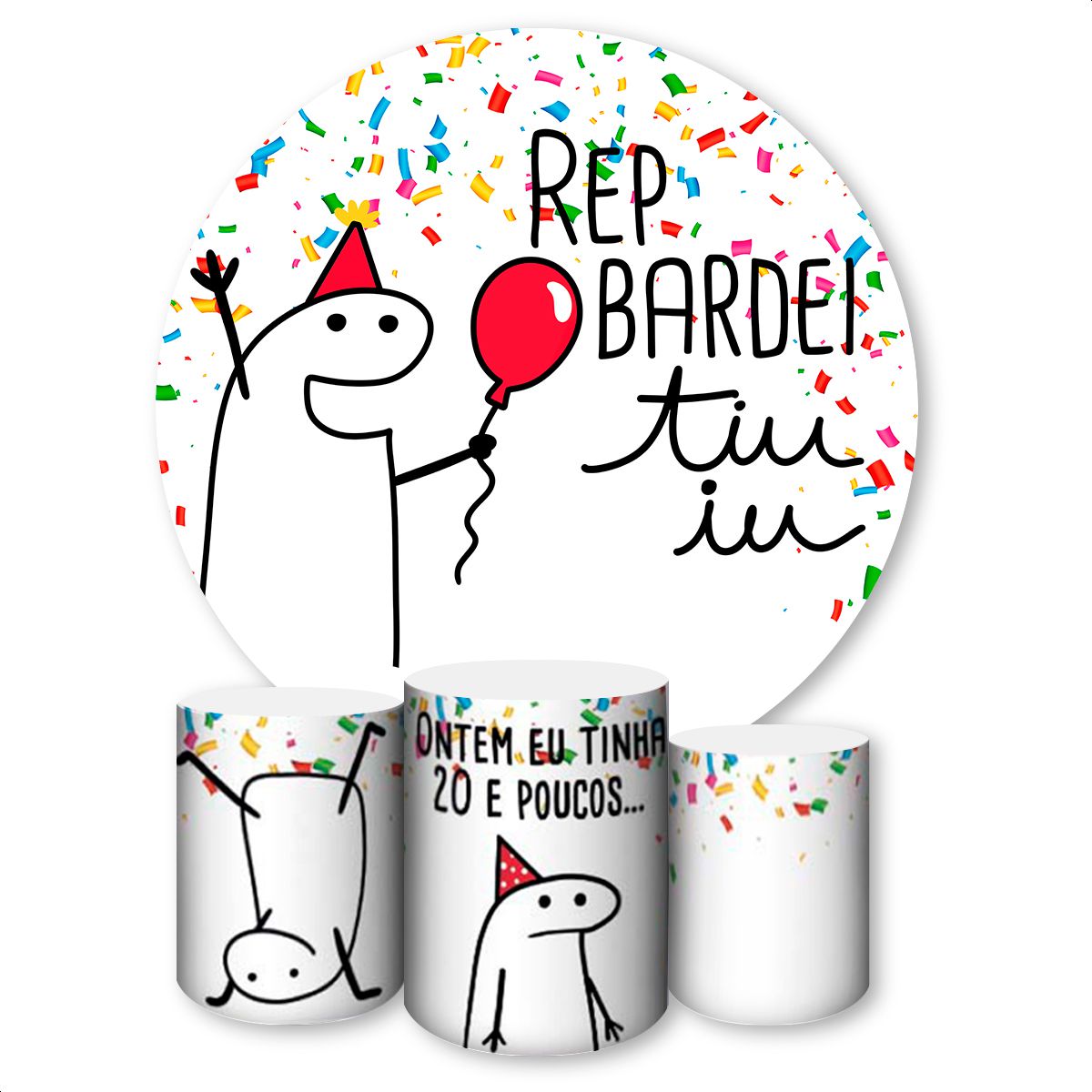 Capa Painel + Trio Capas Cilindros Sublimados Tema Flork 457 | Painel ...