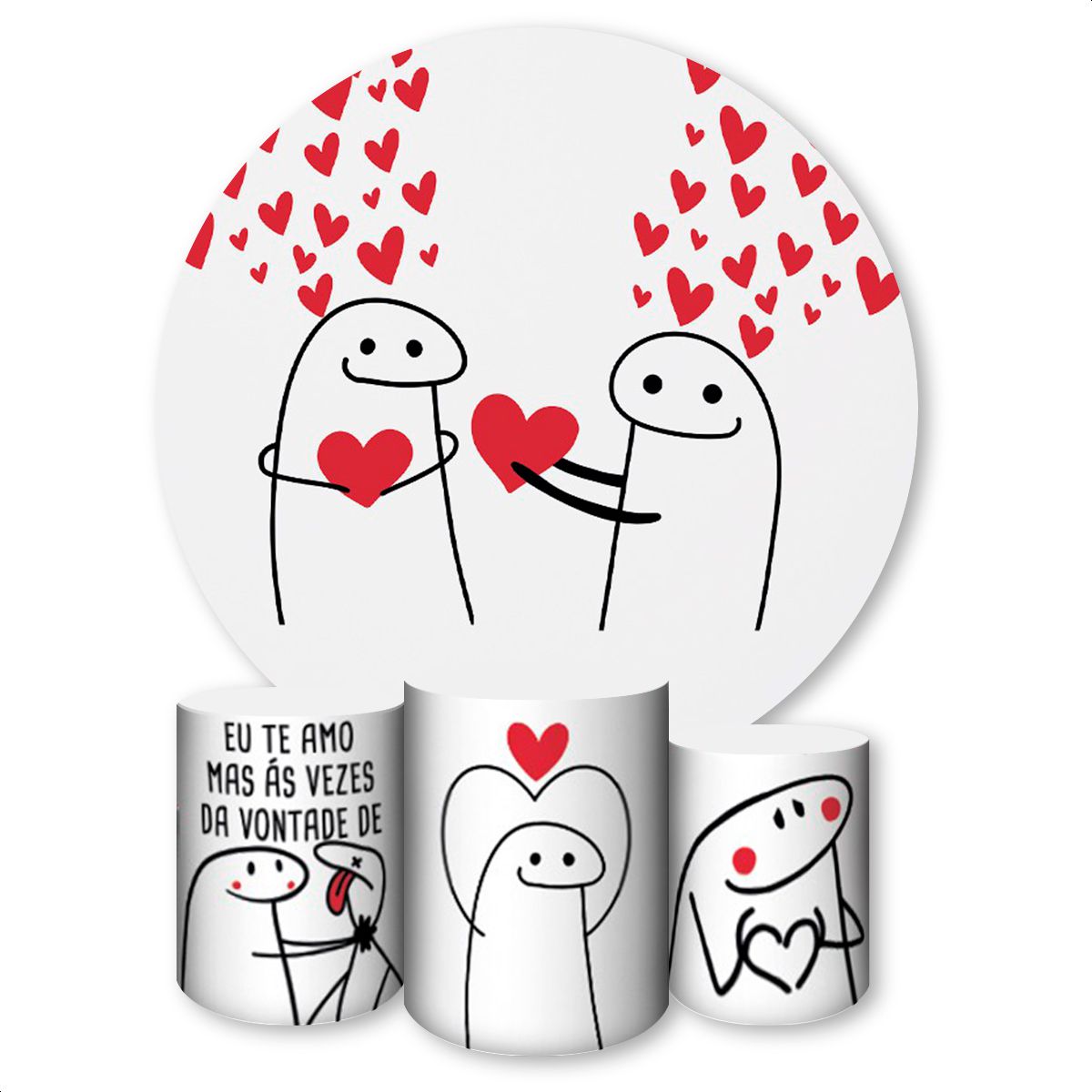 Capa Painel + Trio Capas Cilindros Sublimados Tema Flork 458 | Painel ...