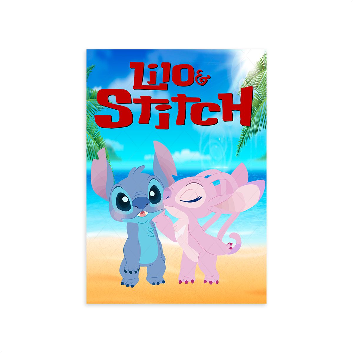Capa Painel Retangular Sublimado Tema Lilo Stitch | Painel Festivo