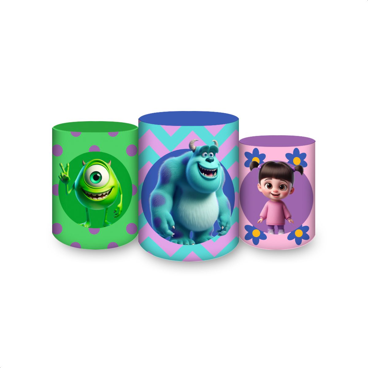 Trio Capas Cilindros Sublimados Tema Monstros SA 2026 IA 5011 | Painel ...