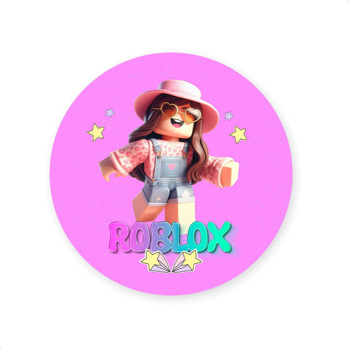 Capa Painel Redondo Sublimados Tema Roblox 2202 | Painel Festivo
