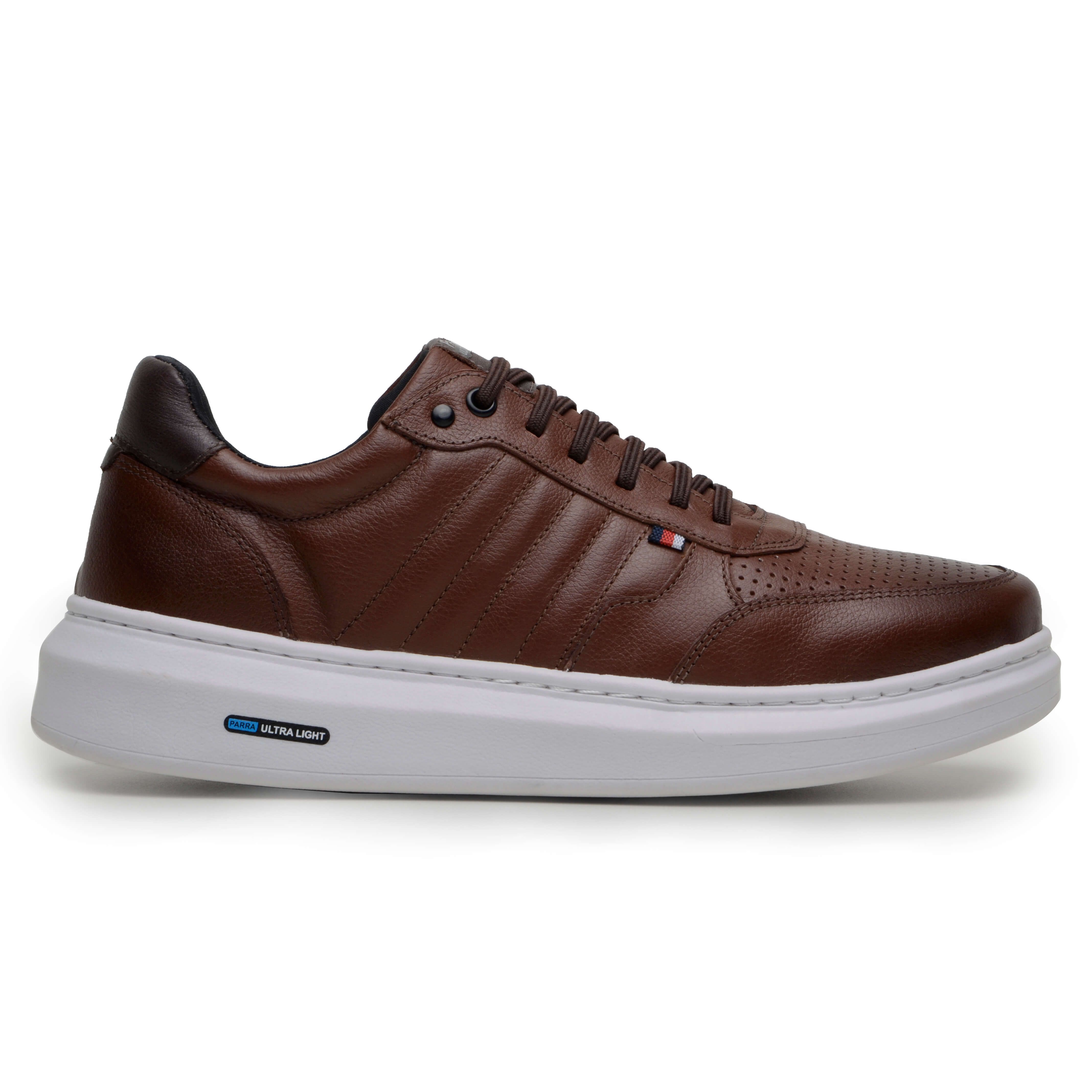 Sapatenis Moderno Detalhado Masculino Em Couro 100% Legitimo Leve ...