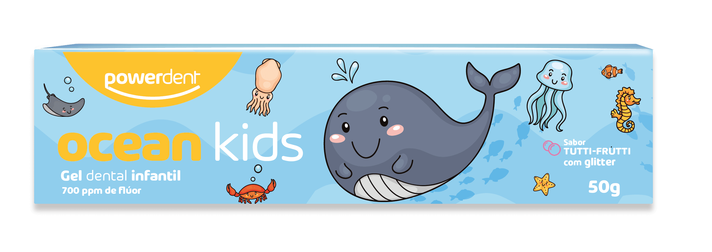 GEL DENTAL INFANTIL OCEAN KIDS T FRUTTI 50g | Grupo PDHB - Loja Virtual