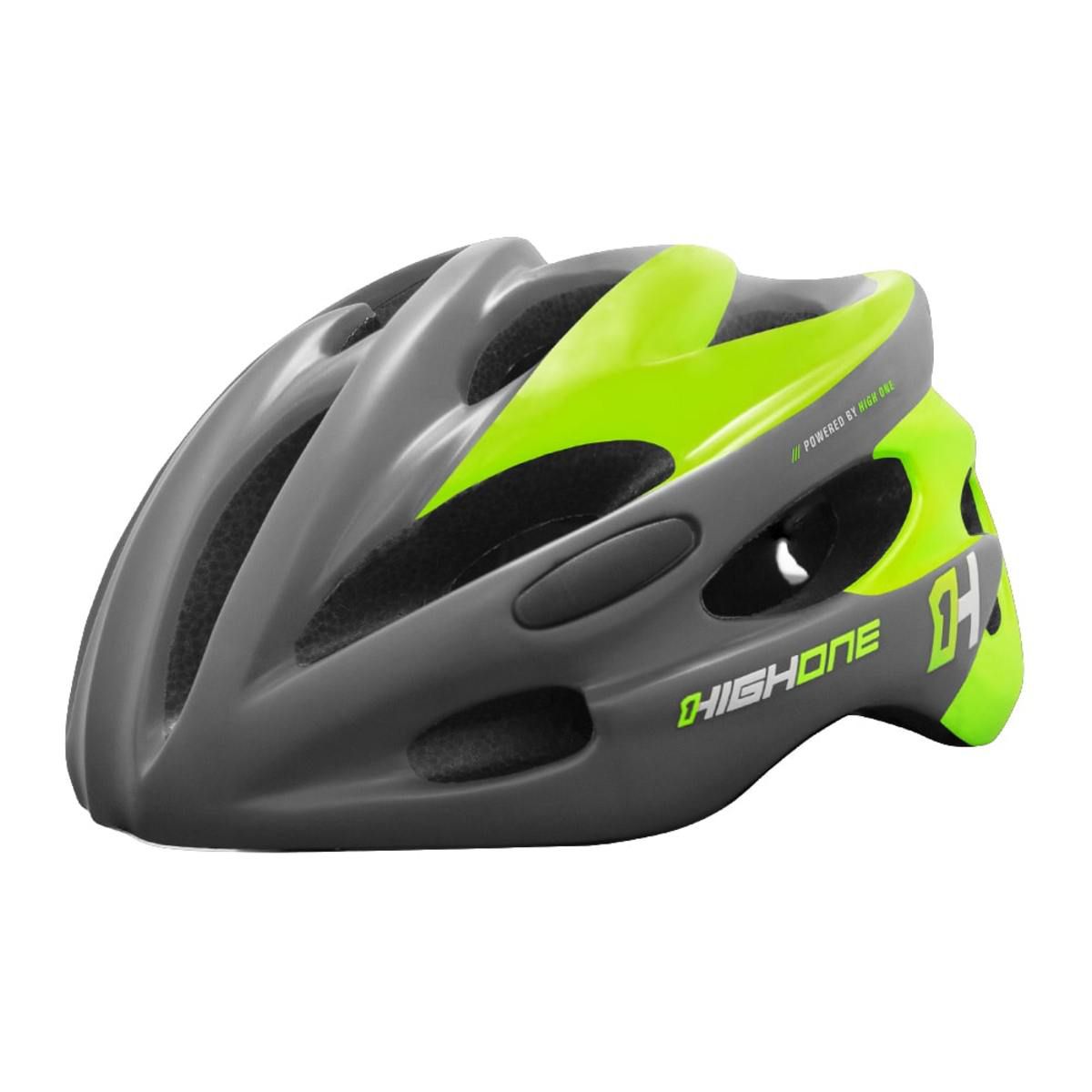 Capacete High One MTB Volcano Cinza e Verde | PEDAL PRÓ Bike Shop