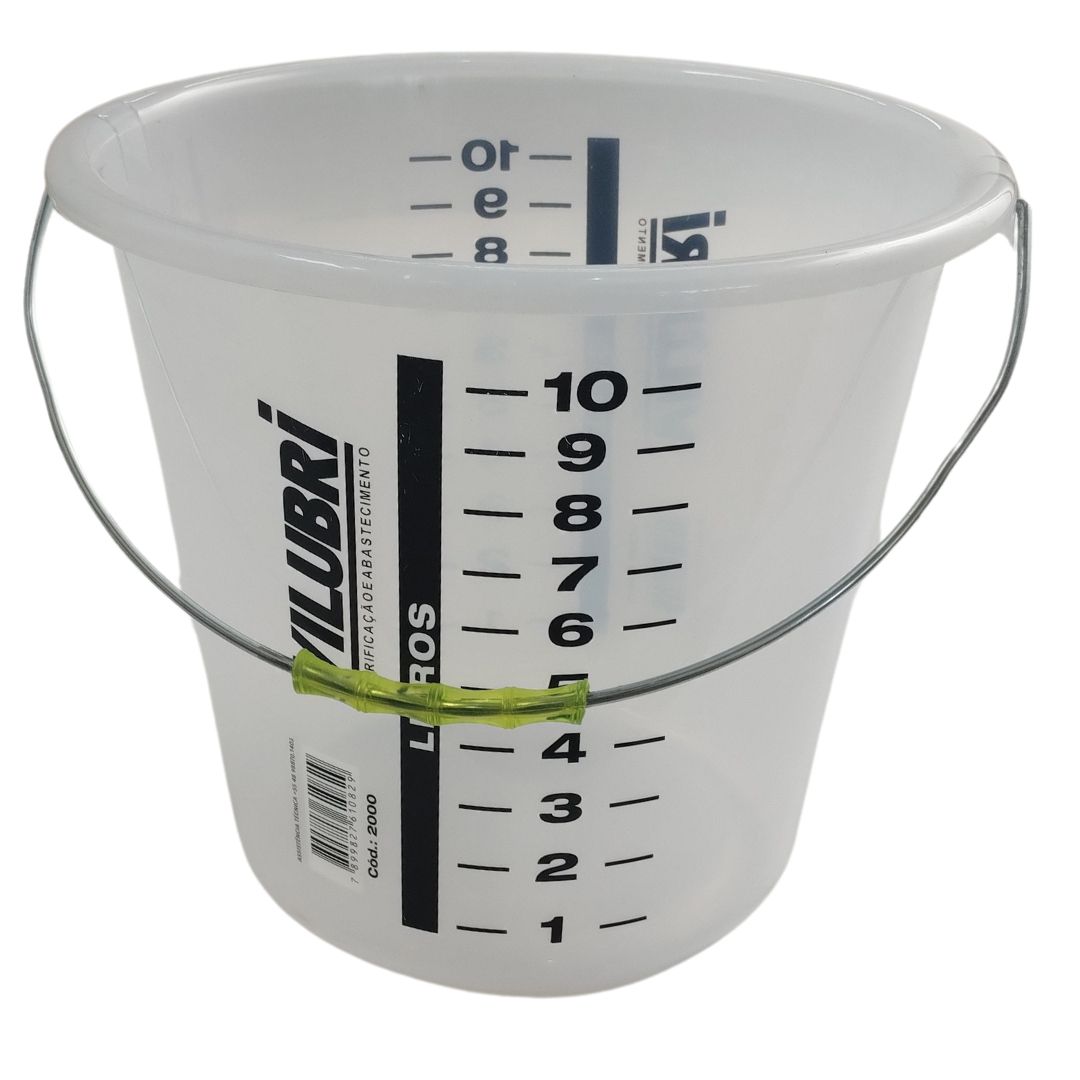 Balde Graduado 10L em Polietileno | Loja Petrano