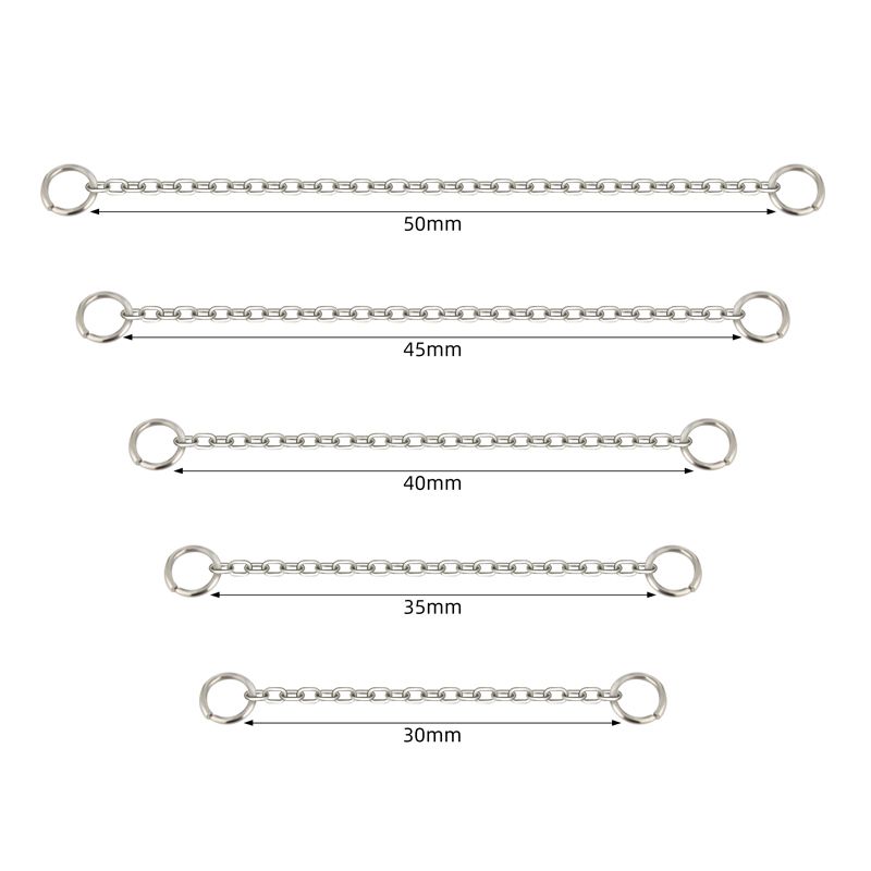 Correntinhas Varias Madidas Em Titanio c/ 2 O-Ring Nas Pontas | Pierce ...