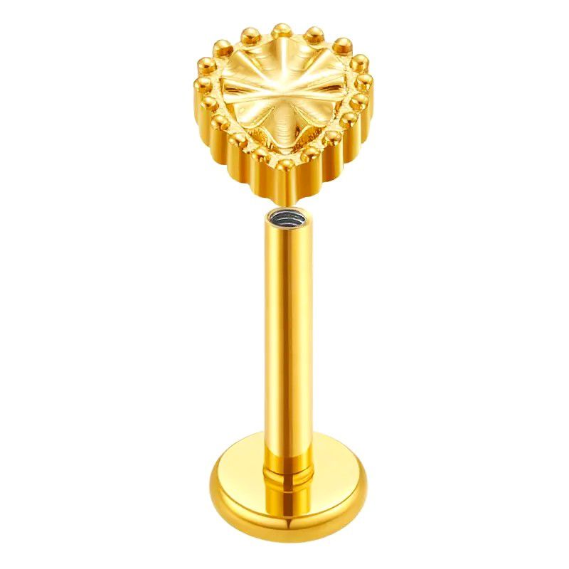 Labret Oval Desenho Tavula Elaborado em Titanio Extra polimento ...