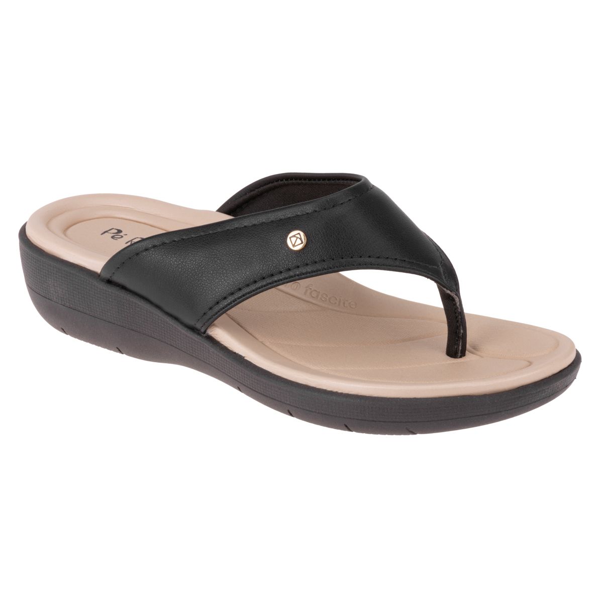 Chinelo Helicônia - Preto | Pé Relax Sapatos Confortáveis
