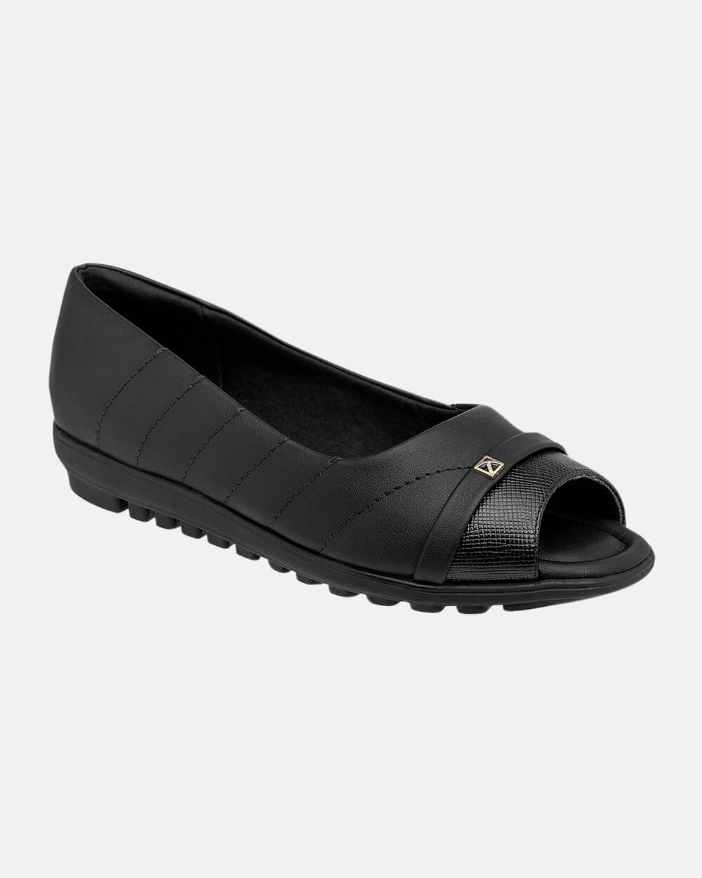 Sapato Aberto Tília - Preto | Pé Relax Calçados Confortáveis