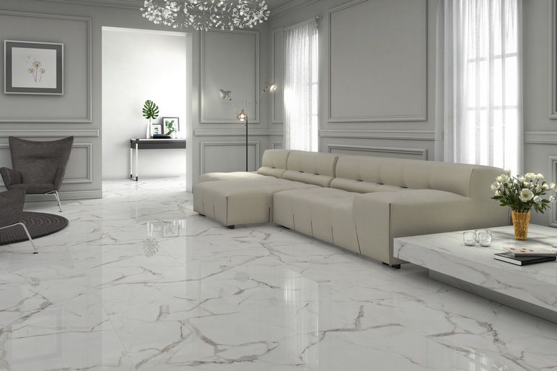 Porcelanato Calacata Polido Retificado 82x82 Damme | Piso de Pedra Curitiba