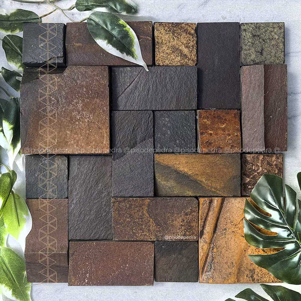 Pedra Ferro 5x5 5x10 10x10 - Mosaico Telado 30x30 cm | Piso de Pedra ...