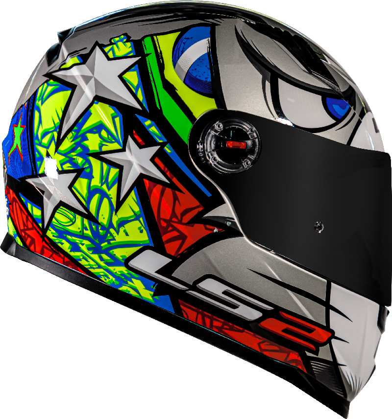 CAPACETE LS2 FF358 CLASSIC ALEX BARROS CINZA MODELO NOVO | PRESIDENTE MOTOS