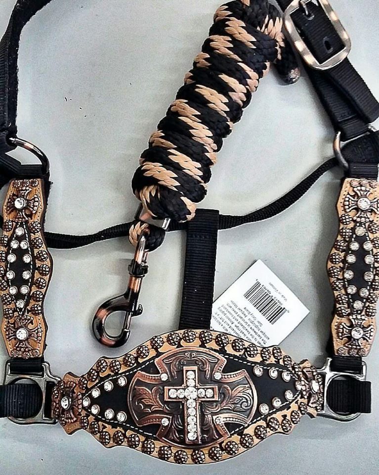 Cabrestos Mustang com Couro Personalizado - 08 | PROTEC HORSE - A LOJA ...