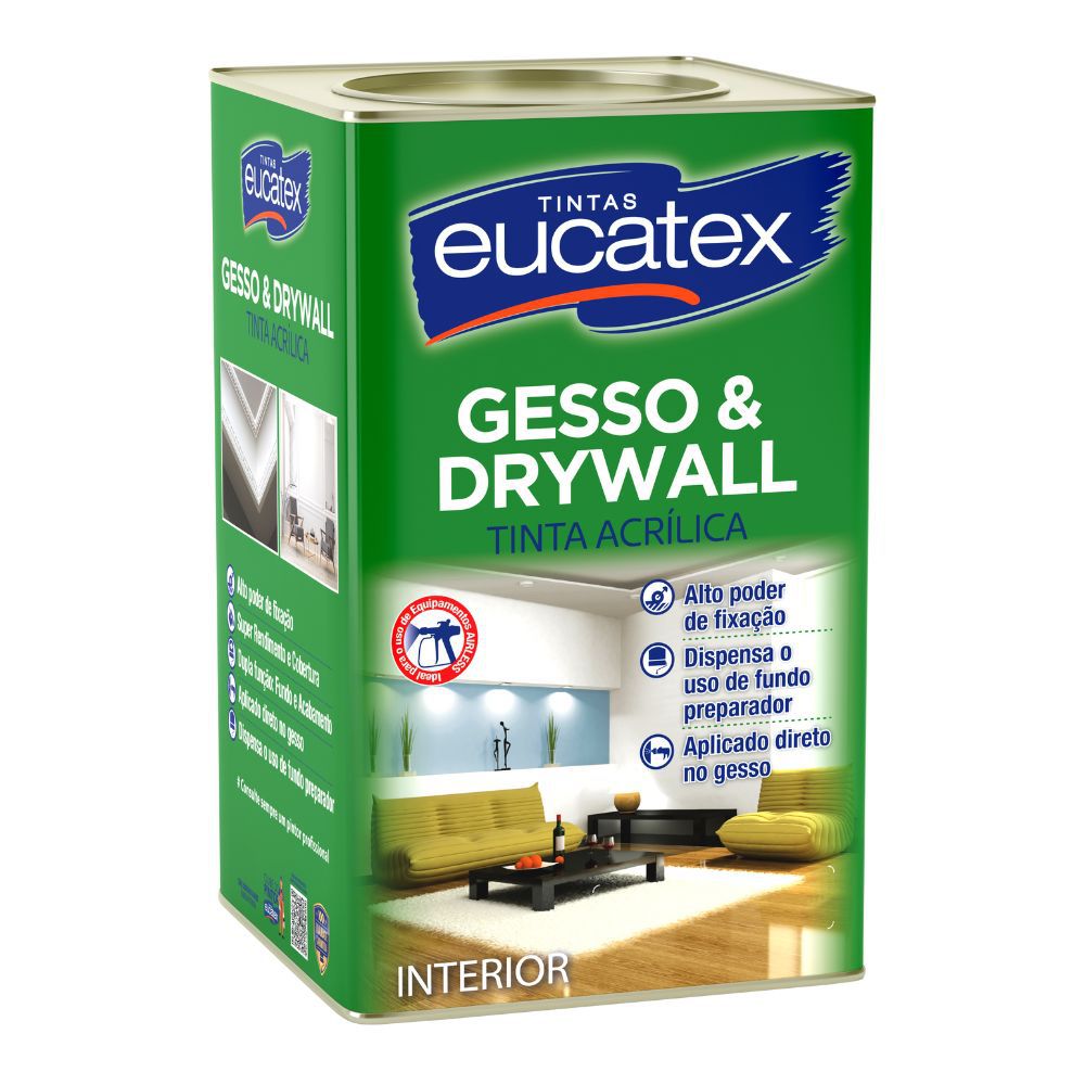 Tinta Gesso e Drywall Eucatex - 18L | Protetintas
