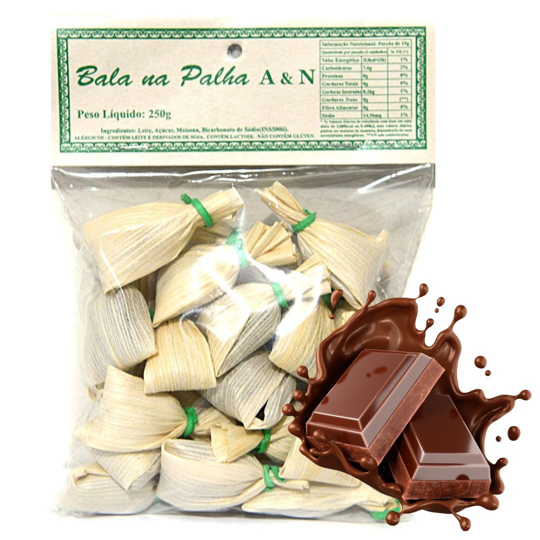 BALA NA PALHA SABOR CHOCOLATE | Vim da Canastra